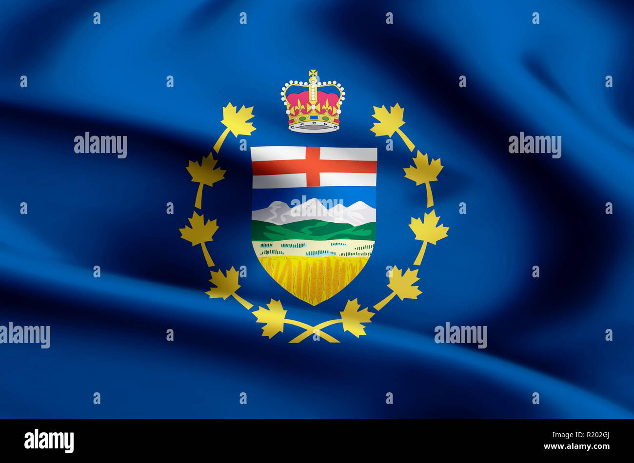 Lieutenant-Governor Of Alberta modern and realistic closeup flag ...