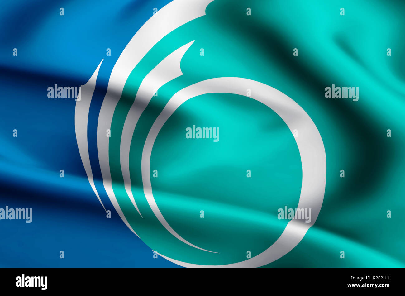 Ottawa Ontario modern and realistic closeup flag illustration. Perfect ...