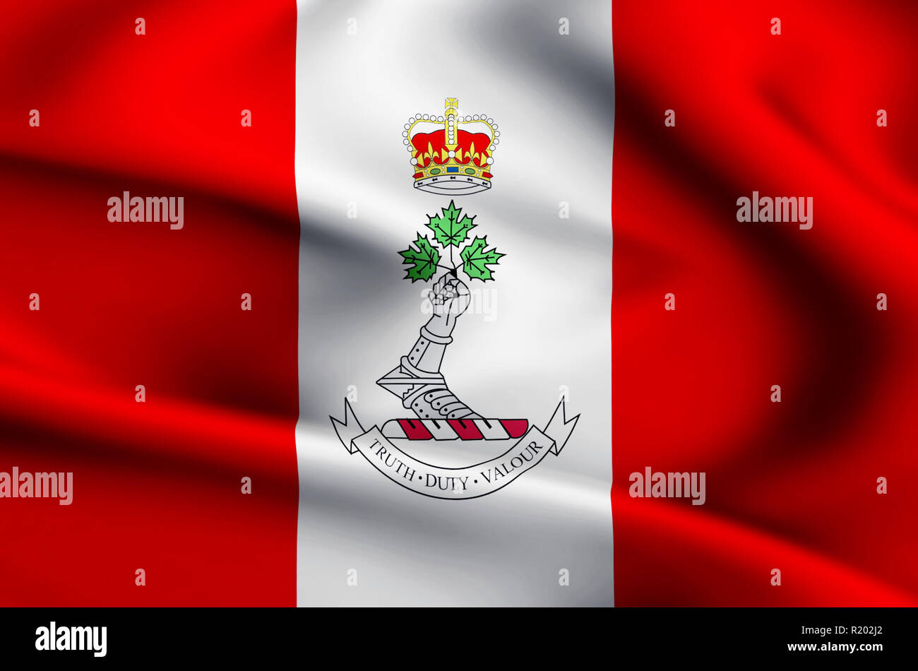 Royal Military College Of Canada modern and realistic closeup flag ...