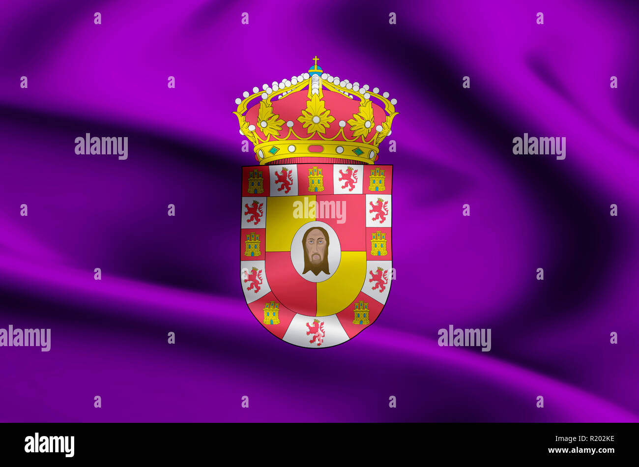 Jaen modern and realistic closeup flag illustration. Perfect for ...