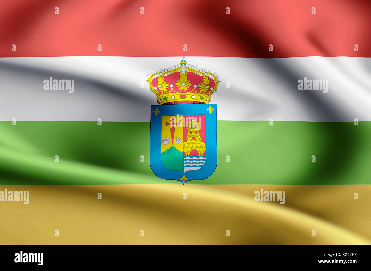 La Rioja modern and realistic closeup flag illustration. Perfect for ...