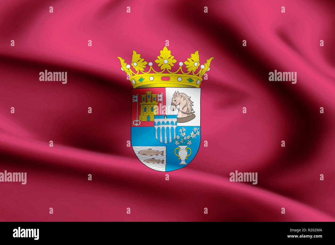 Segovia modern and realistic closeup flag illustration. Perfect for ...