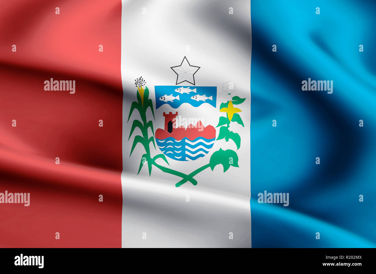 Alagoas modern and realistic closeup flag illustration. Perfect for ...