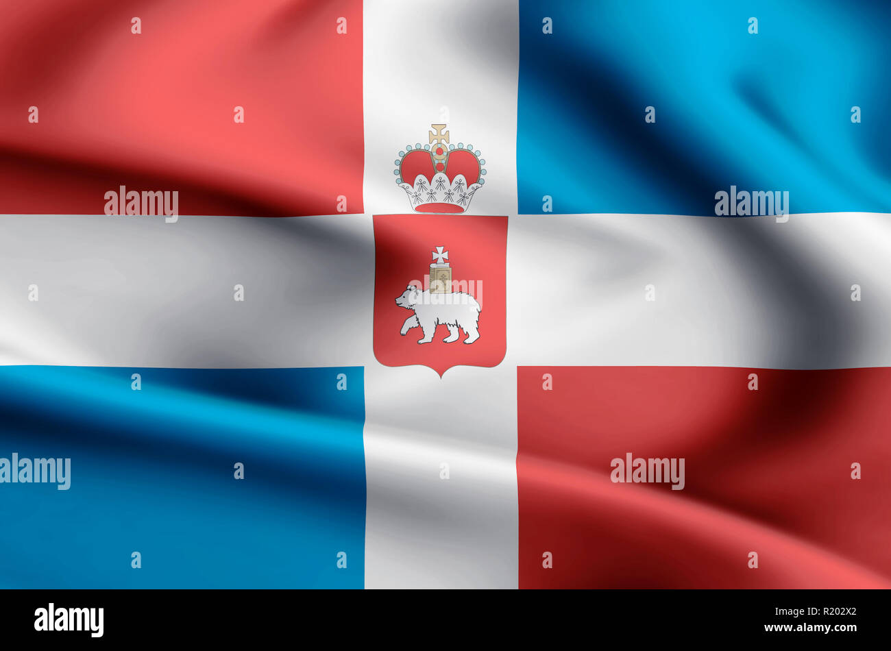 Perm modern and realistic closeup flag illustration. Perfect for ...