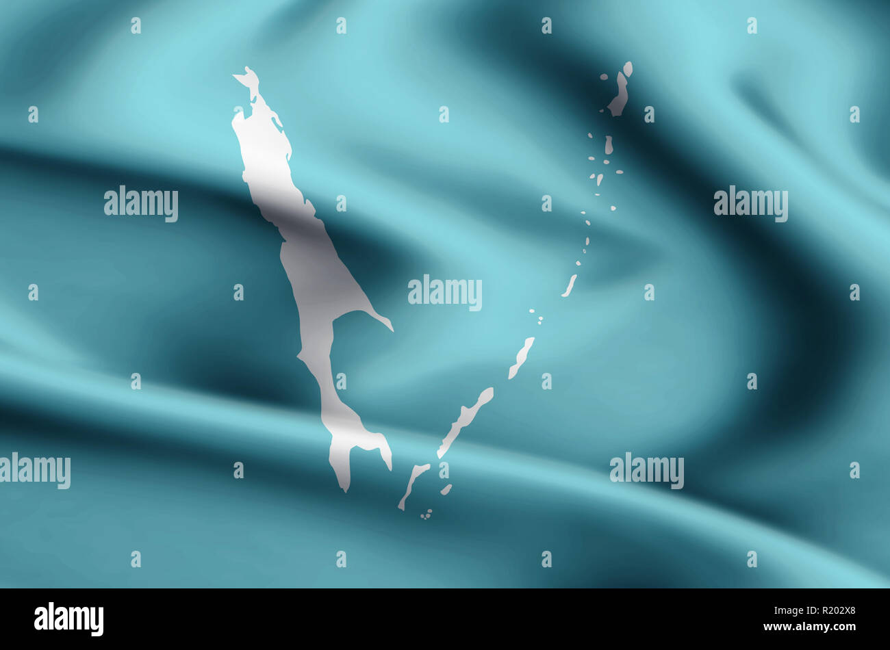 Sakhalin modern and realistic closeup flag illustration. Perfect for ...