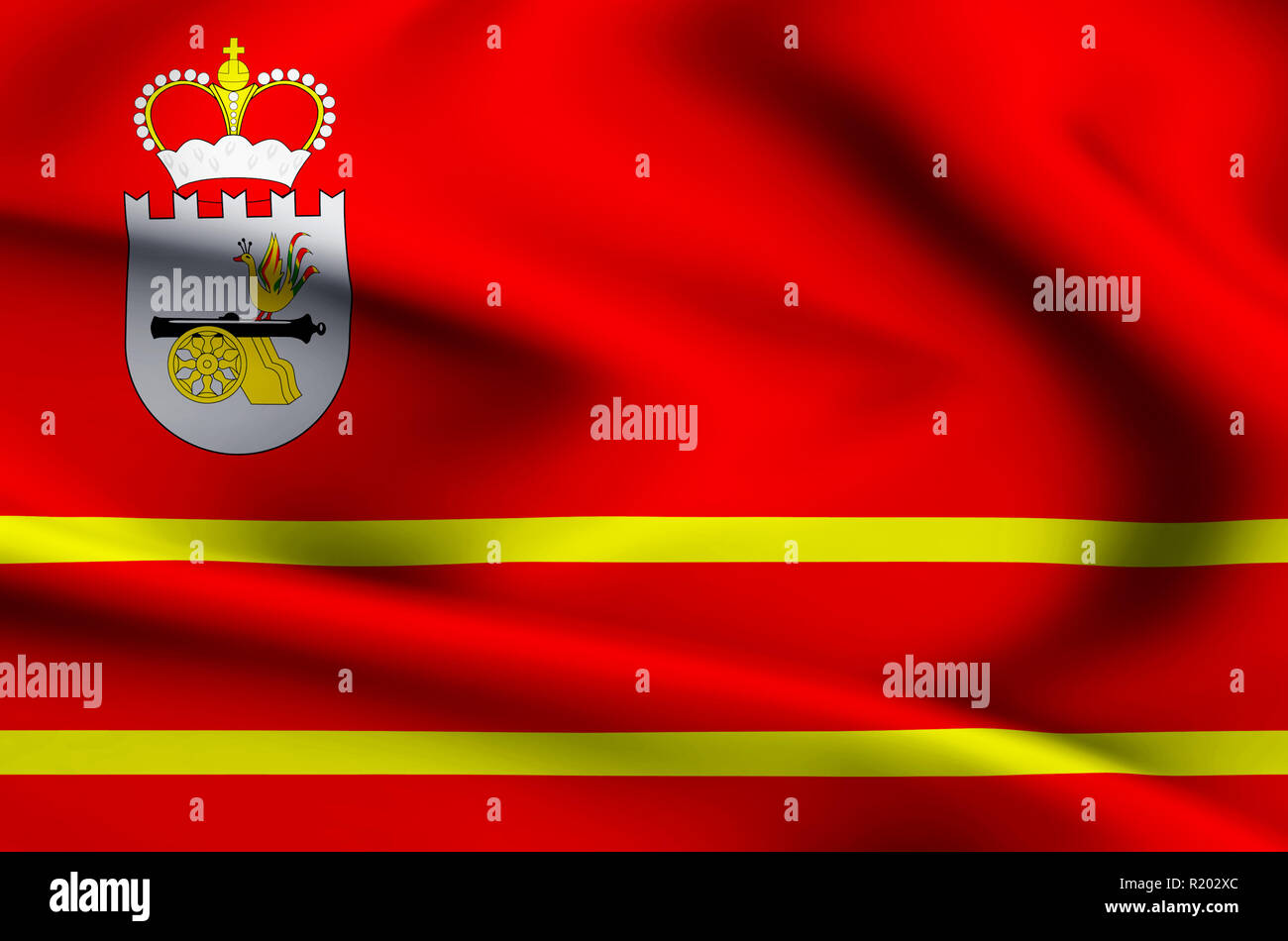 Smolensk modern and realistic closeup flag illustration. Perfect for ...