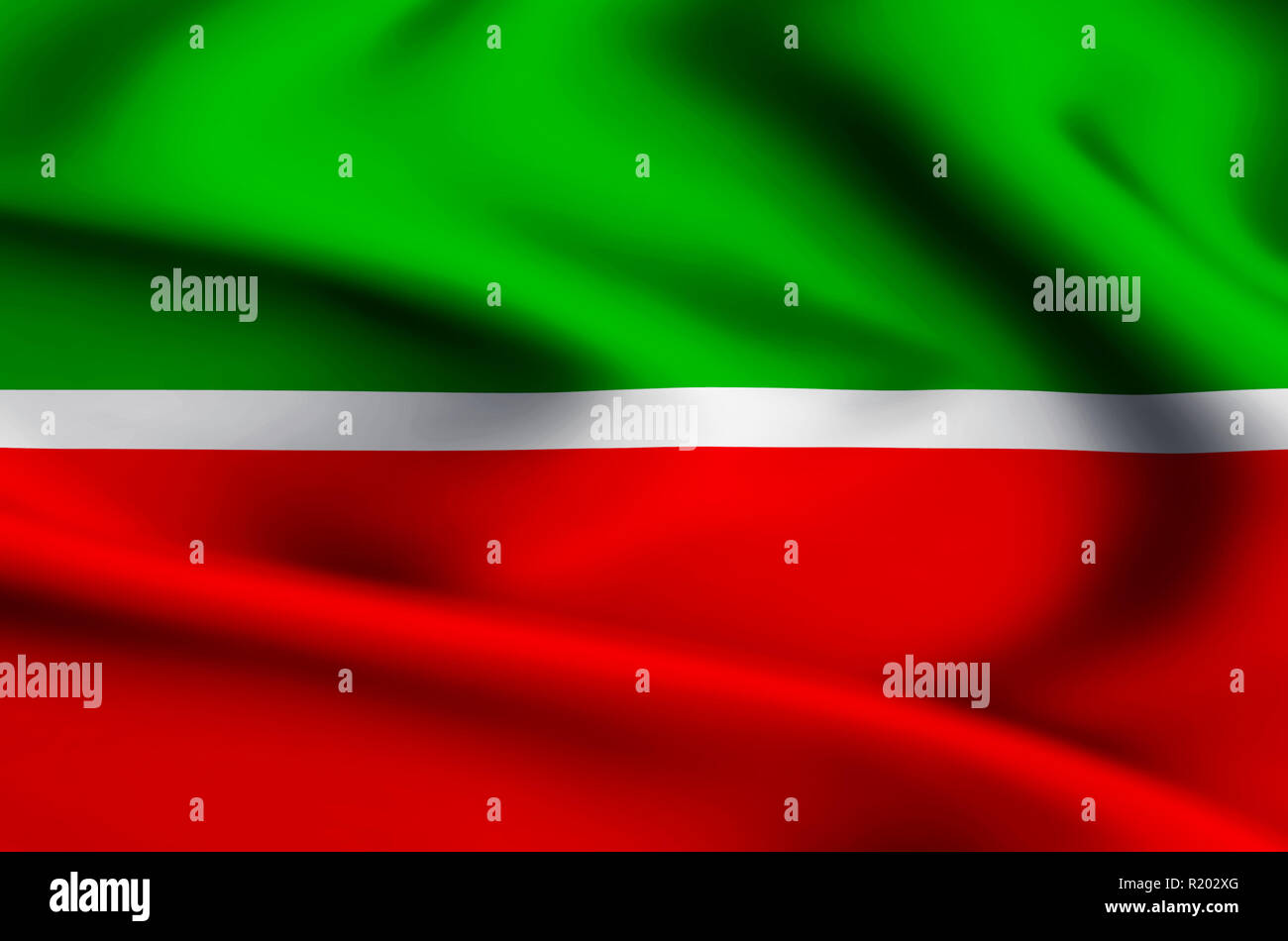 Tatarstan modern and realistic closeup flag illustration. Perfect for ...