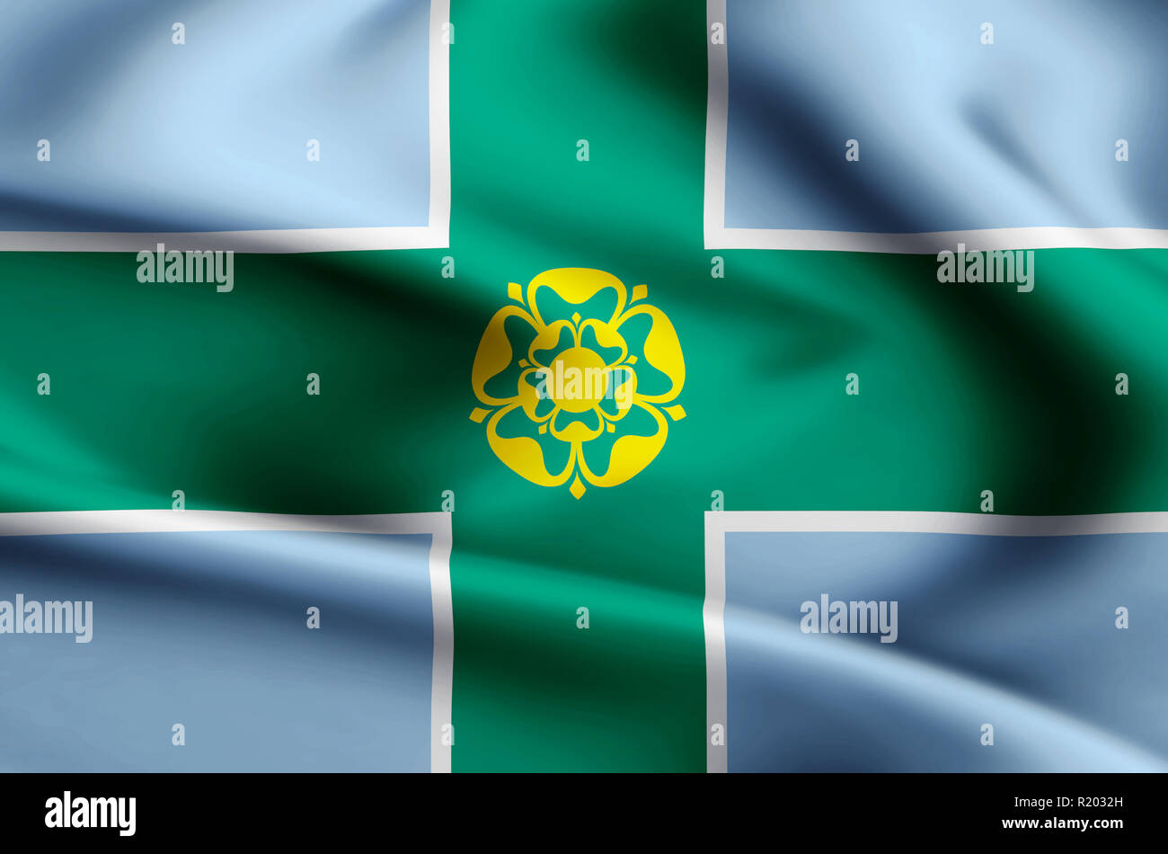 Derbyshire flag hi-res stock photography and images - Alamy