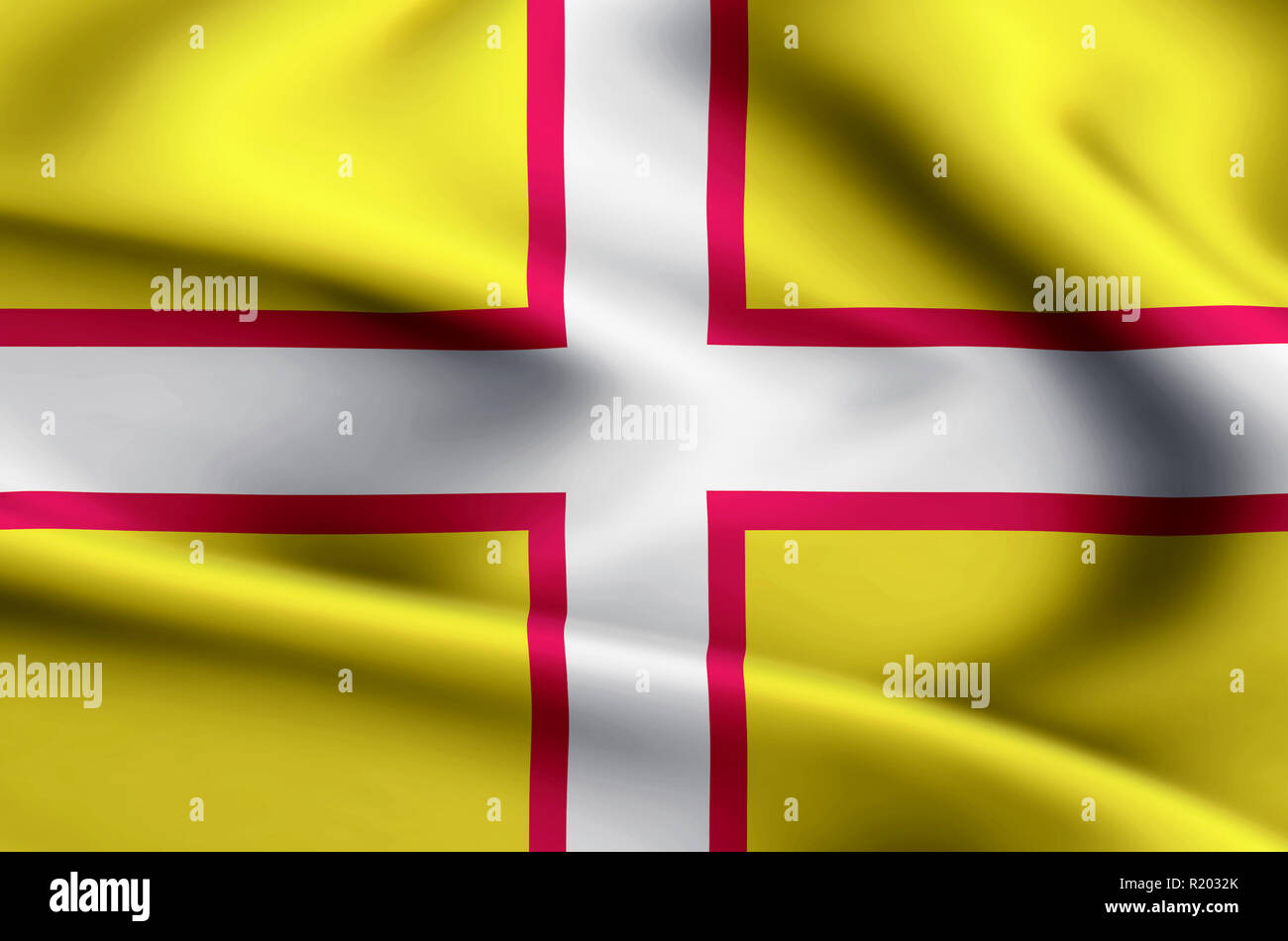 Dorset modern and realistic closeup flag illustration. Perfect for ...