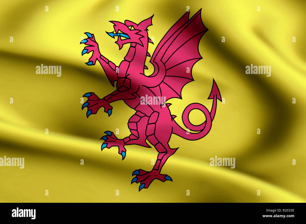 Somerset modern and realistic closeup flag illustration. Perfect for ...