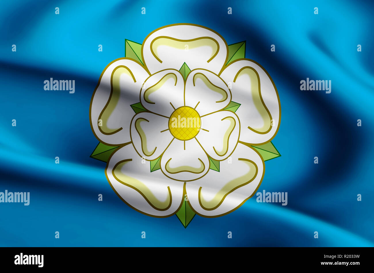 Yorkshire modern and realistic closeup flag illustration. Perfect for ...