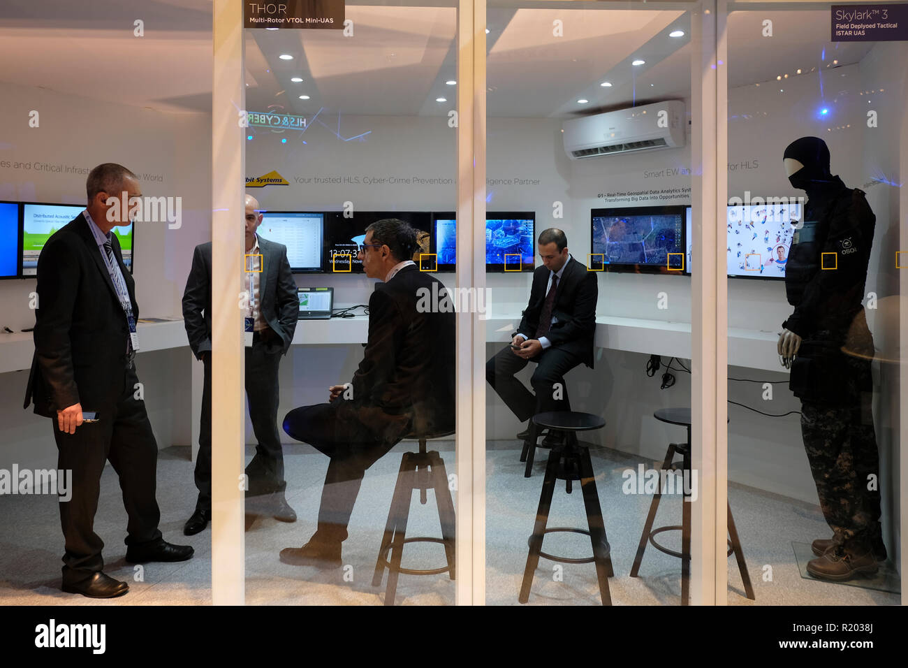 Tel Aviv, Israel 14th November 2018. Attendees gathered at the booth of ...