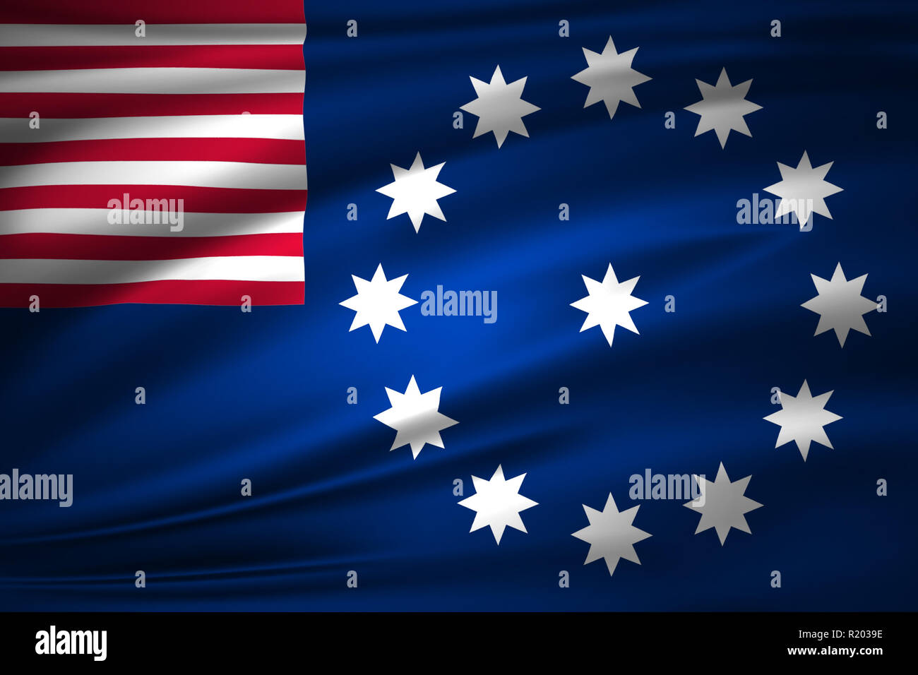 Easton Pennsylvania 3D waving flag illustration. Texture can be used as ...