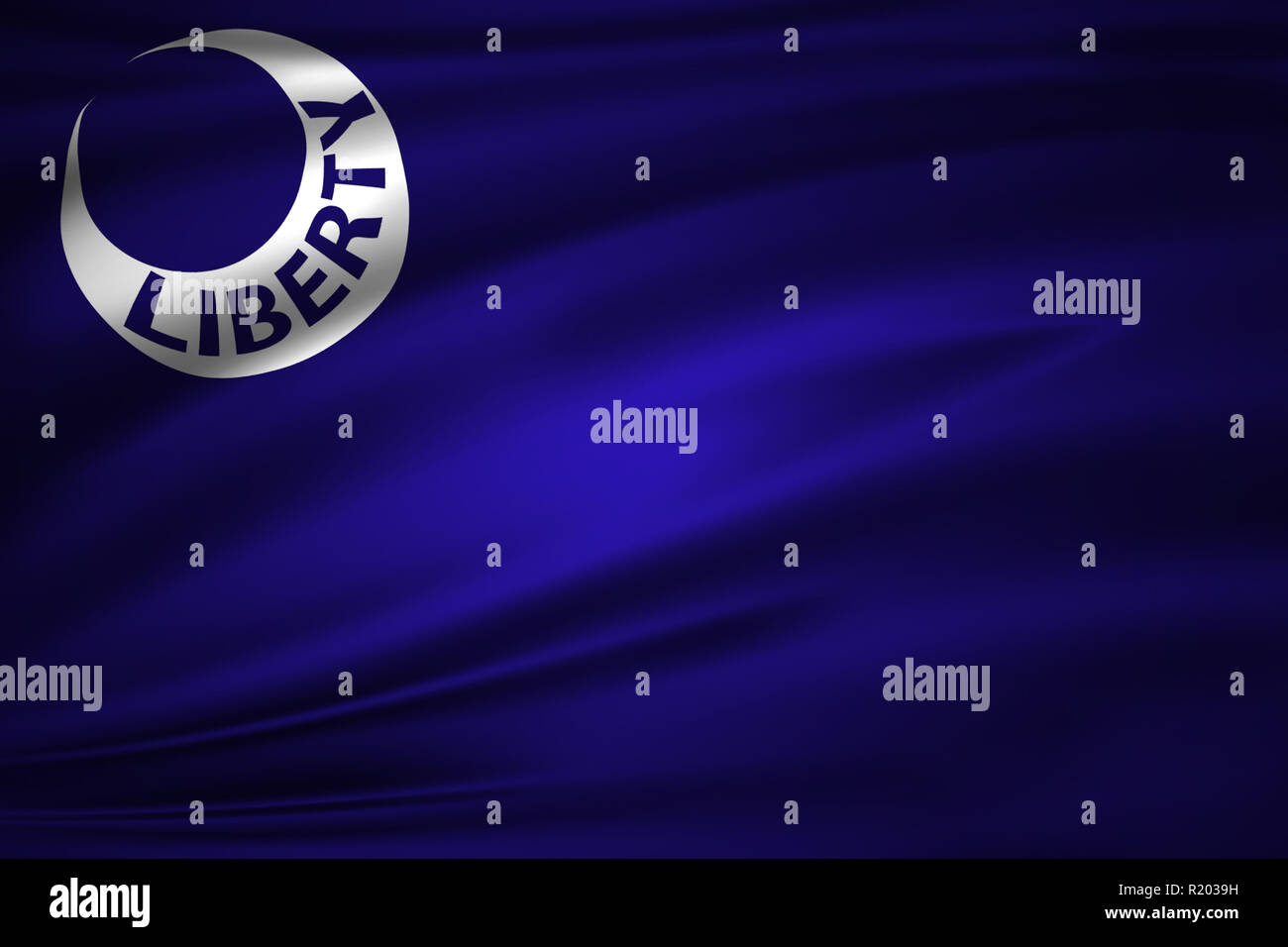 Fort Moultrie 3D waving flag illustration. Texture can be used as ...