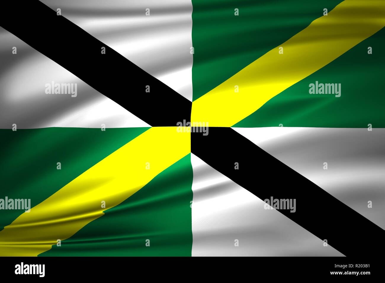 Monterey California 3D waving flag illustration. Texture can be used as ...