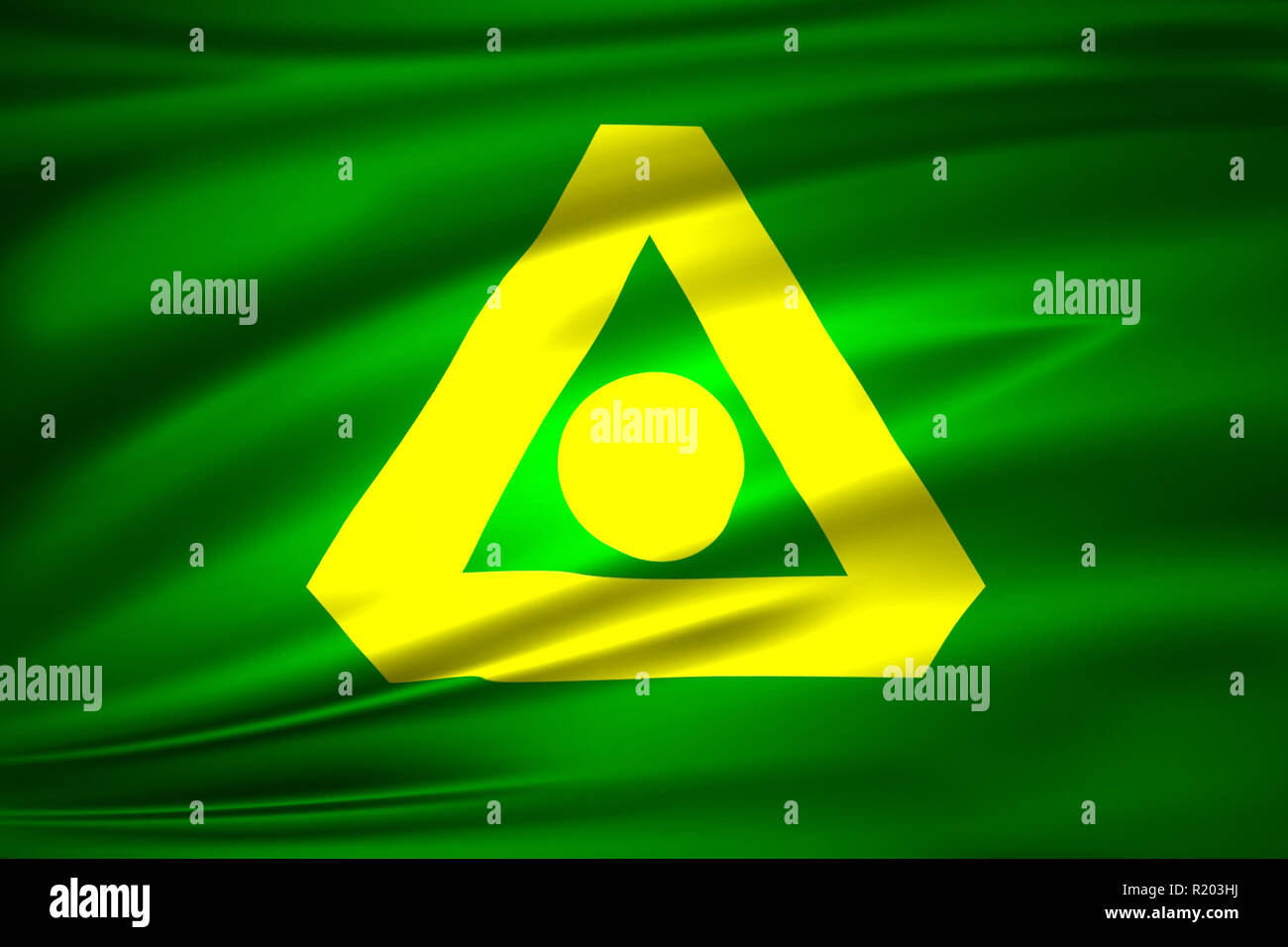 Delta British Columbia 3D waving flag illustration. Texture can be used ...