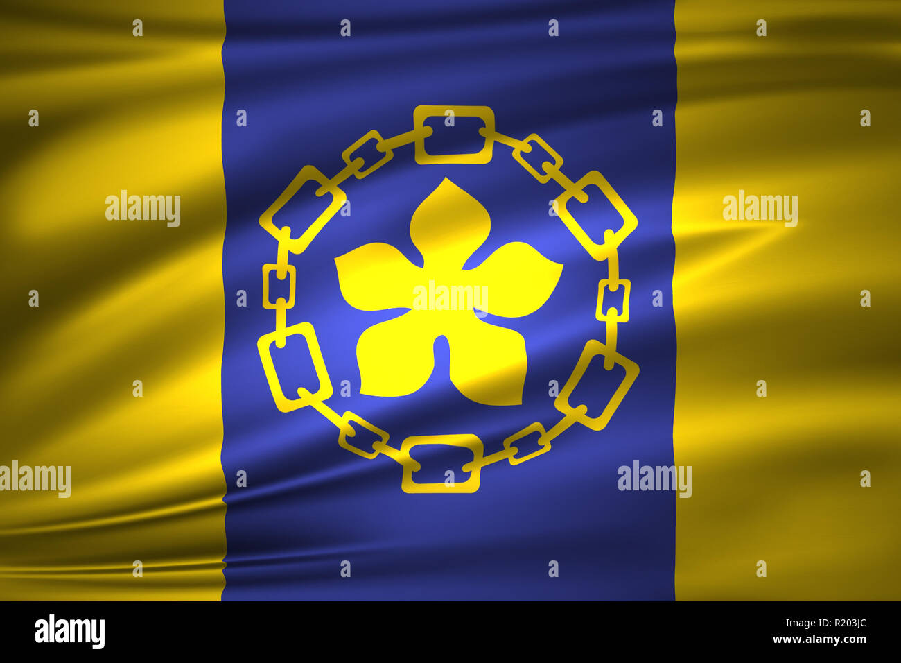 Hamilton 3D waving flag illustration. Texture can be used as background ...