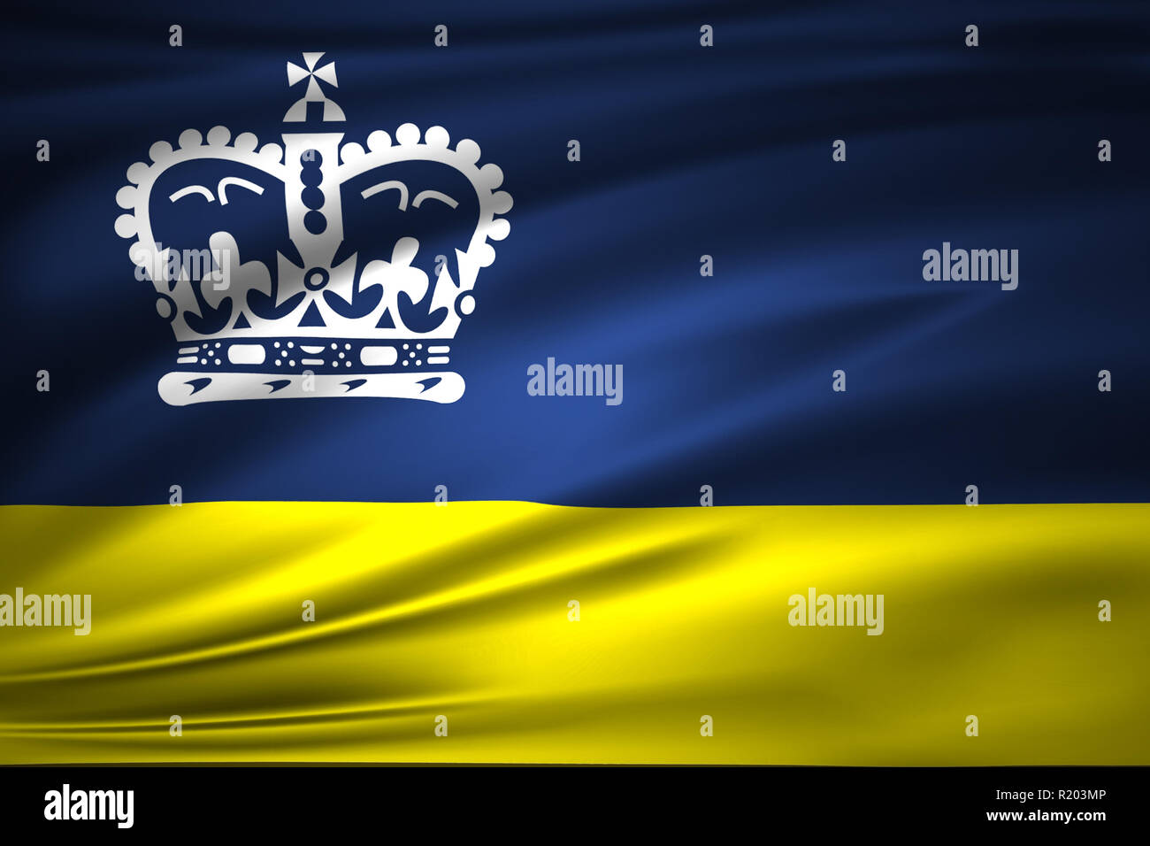 Regina Saskatchewan 3D waving flag illustration. Texture can be used as ...