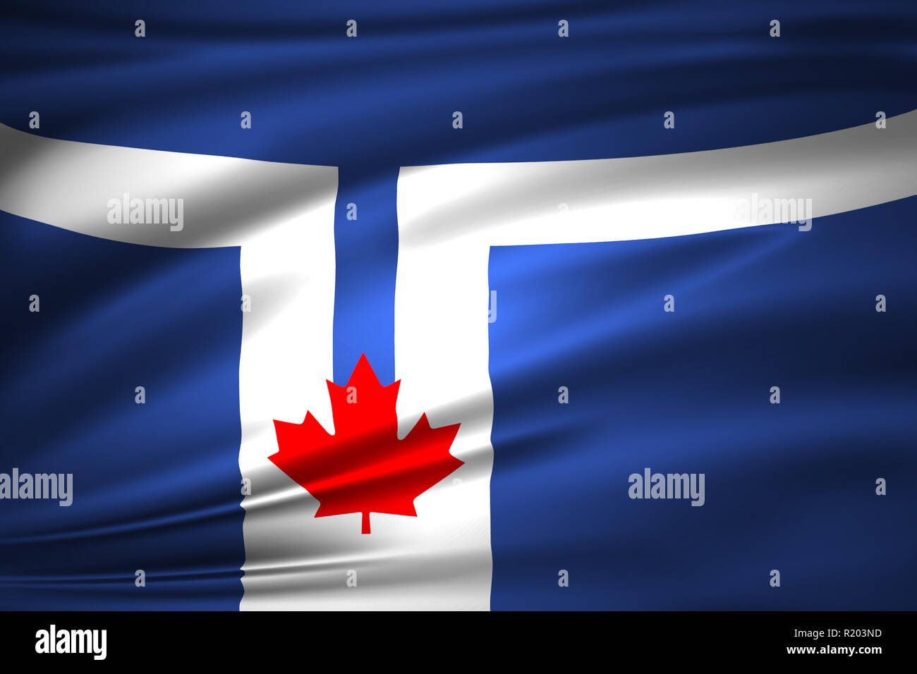 Toronto Flag 3D waving flag illustration. Texture can be used as ...