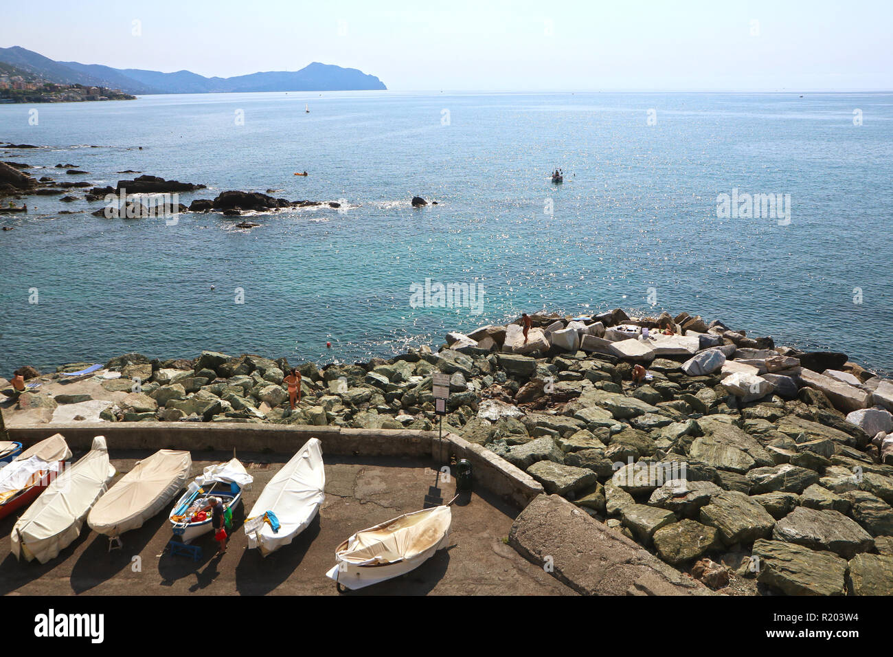 Old fishing village boccadasse genoa hi-res stock photography and ...