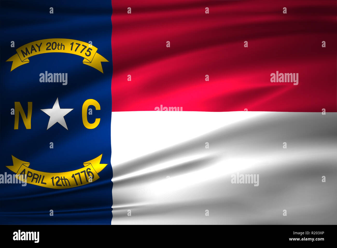 North carolina state flags waving hi-res stock photography and images ...