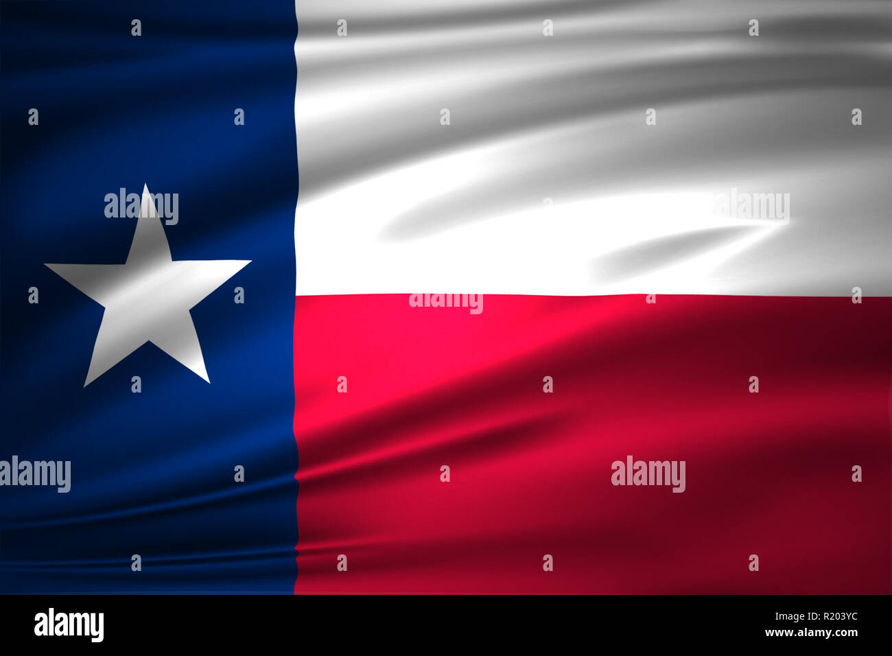 Texas 3D waving flag illustration. Texture can be used as background ...