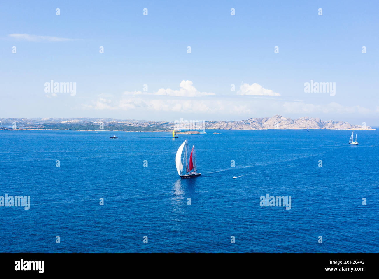 Sailboat race aerial view hi-res stock photography and images - Alamy