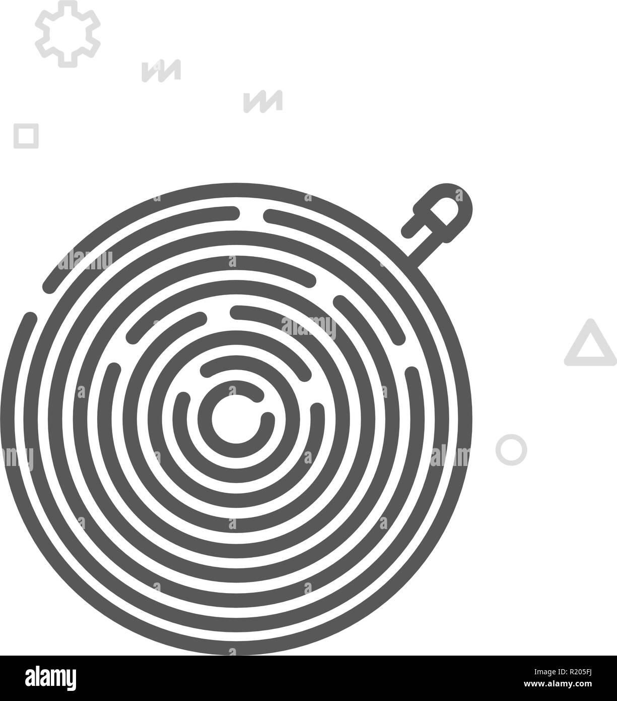 Bike Inner Tube or Tire Vector Line Icon, Symbol, Pictogram, Sign ...