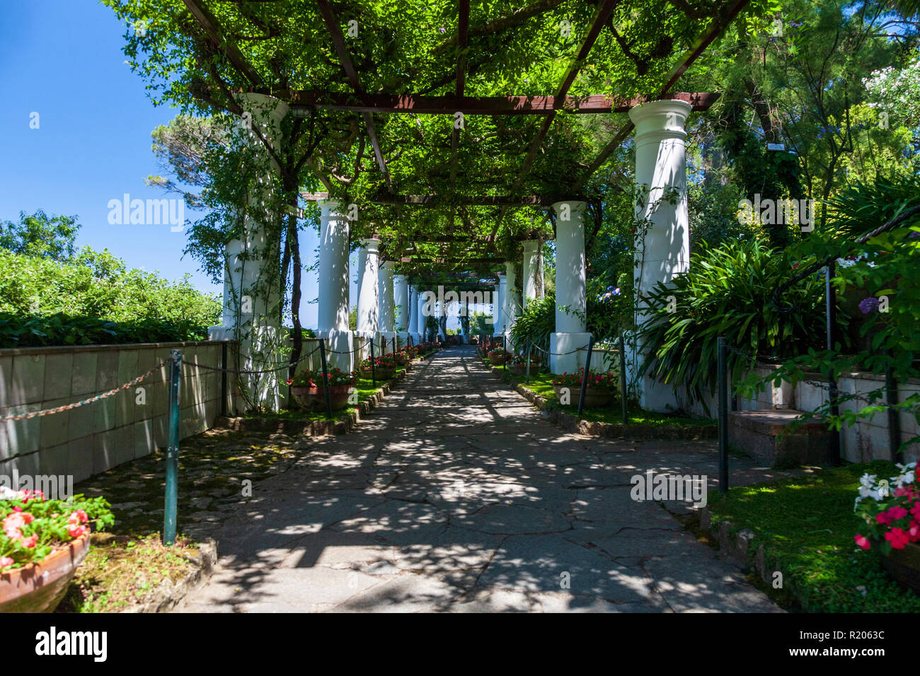 The garden of Villa San Michele the home of Axel Munthe, Anacapri ...