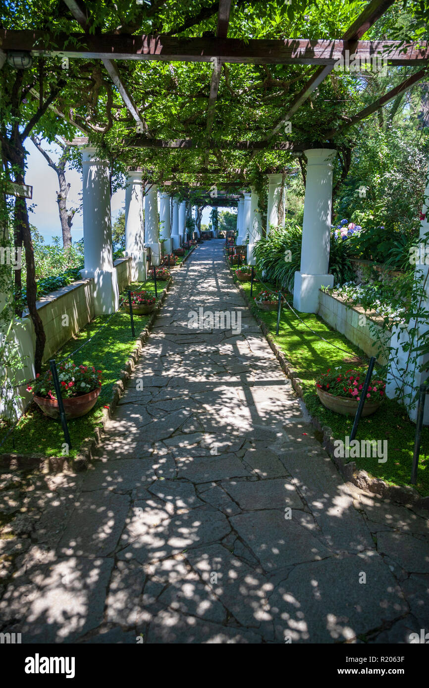 The garden of Villa San Michele the home of Axel Munthe, Anacapri ...