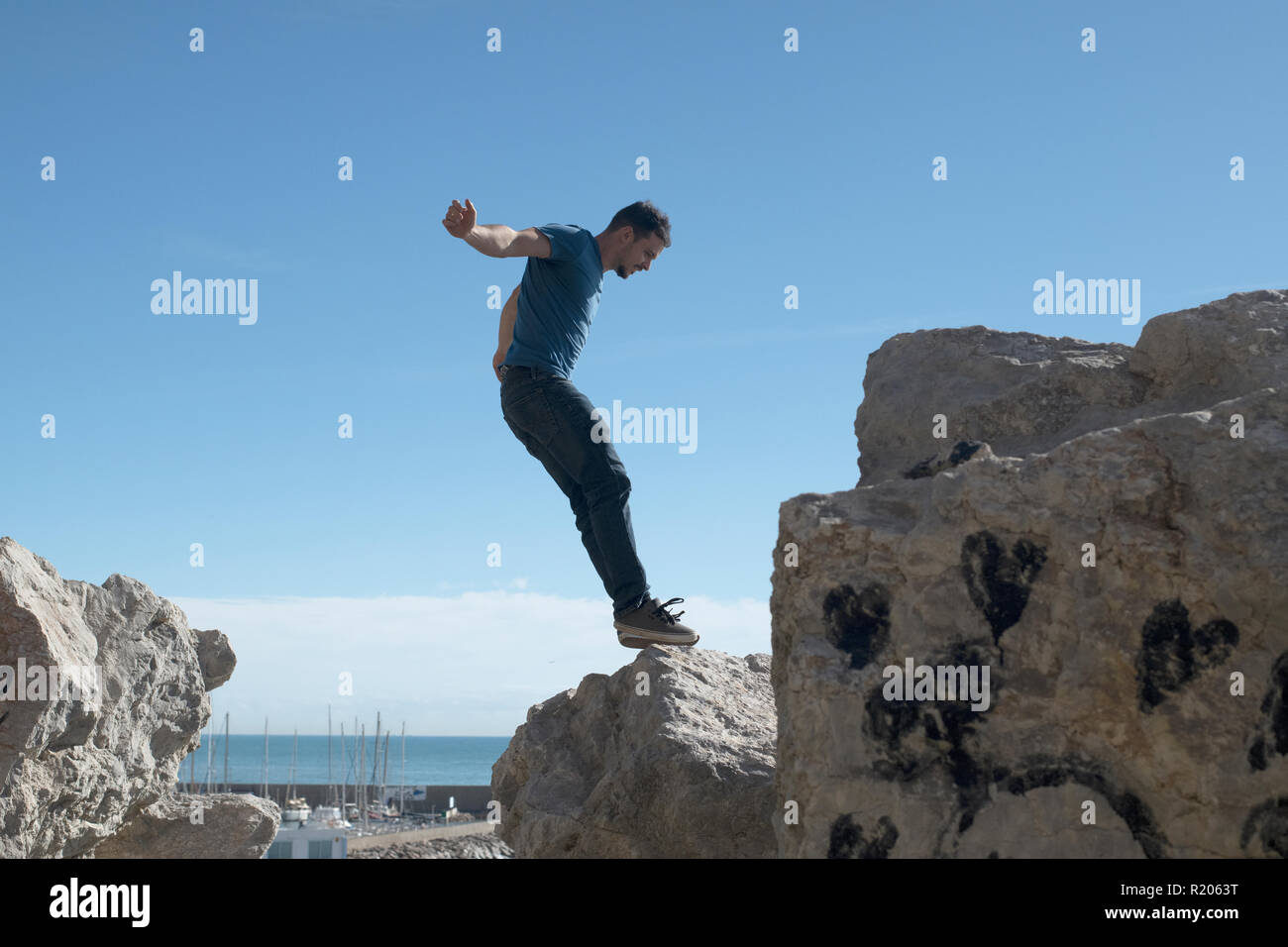 Acrobatic leaping hi-res stock photography and images - Alamy