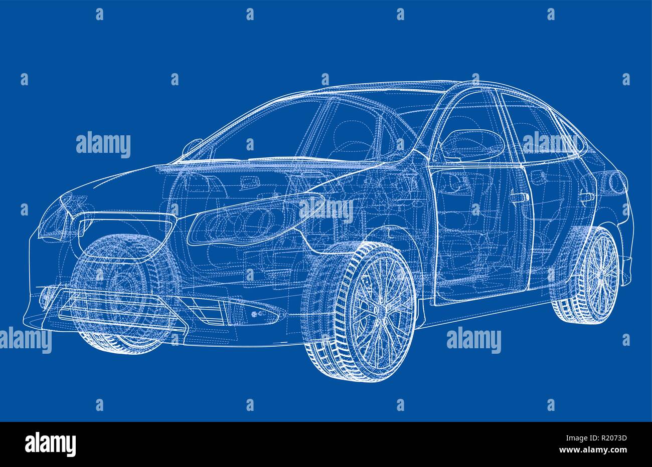 Concept car. Vector rendering of 3d Stock Vector Image & Art - Alamy