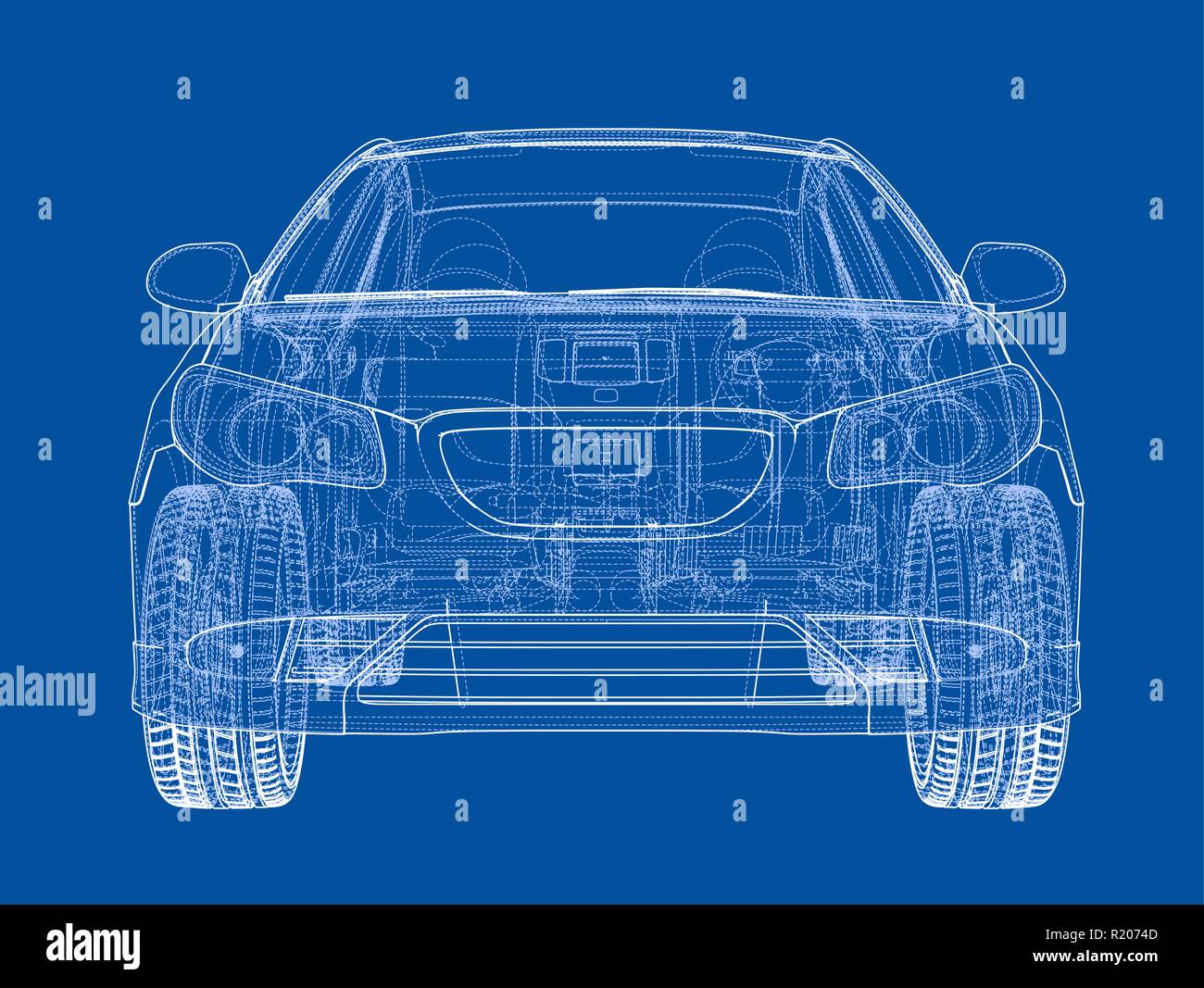 Concept car. Vector rendering of 3d Stock Vector Image & Art - Alamy
