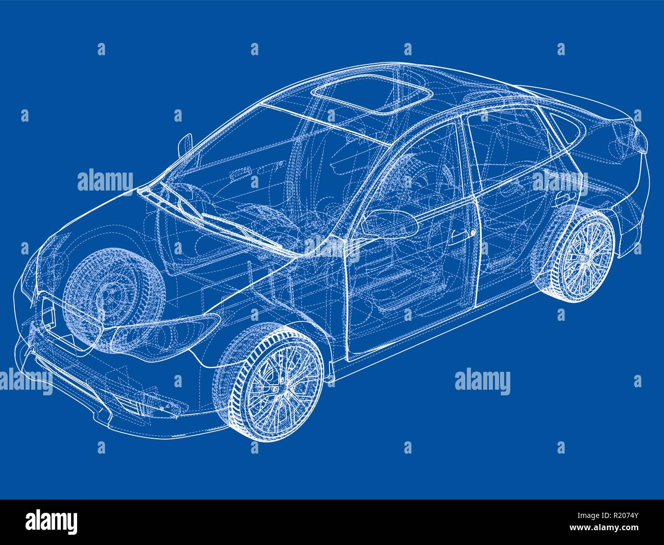 Concept car. Vector rendering of 3d Stock Vector Image & Art - Alamy