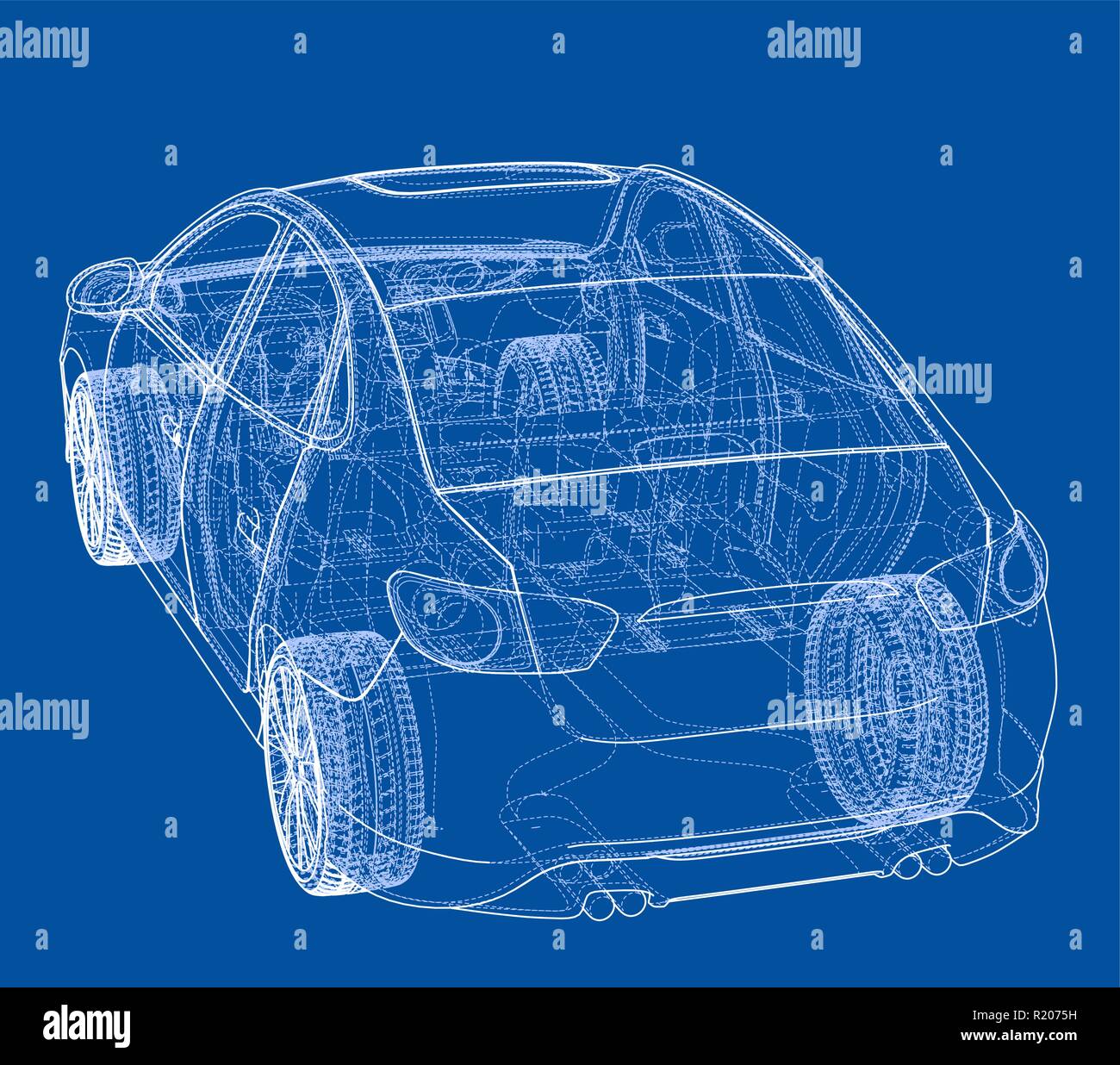 Concept car. Vector rendering of 3d Stock Vector Image & Art - Alamy