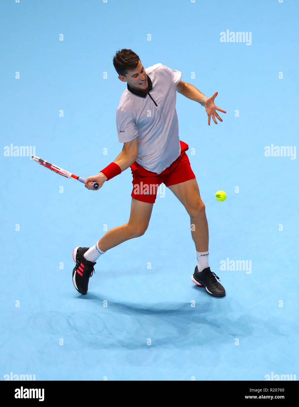 Austria's Dominic Thiem in action in the Men's Singles during day five ...