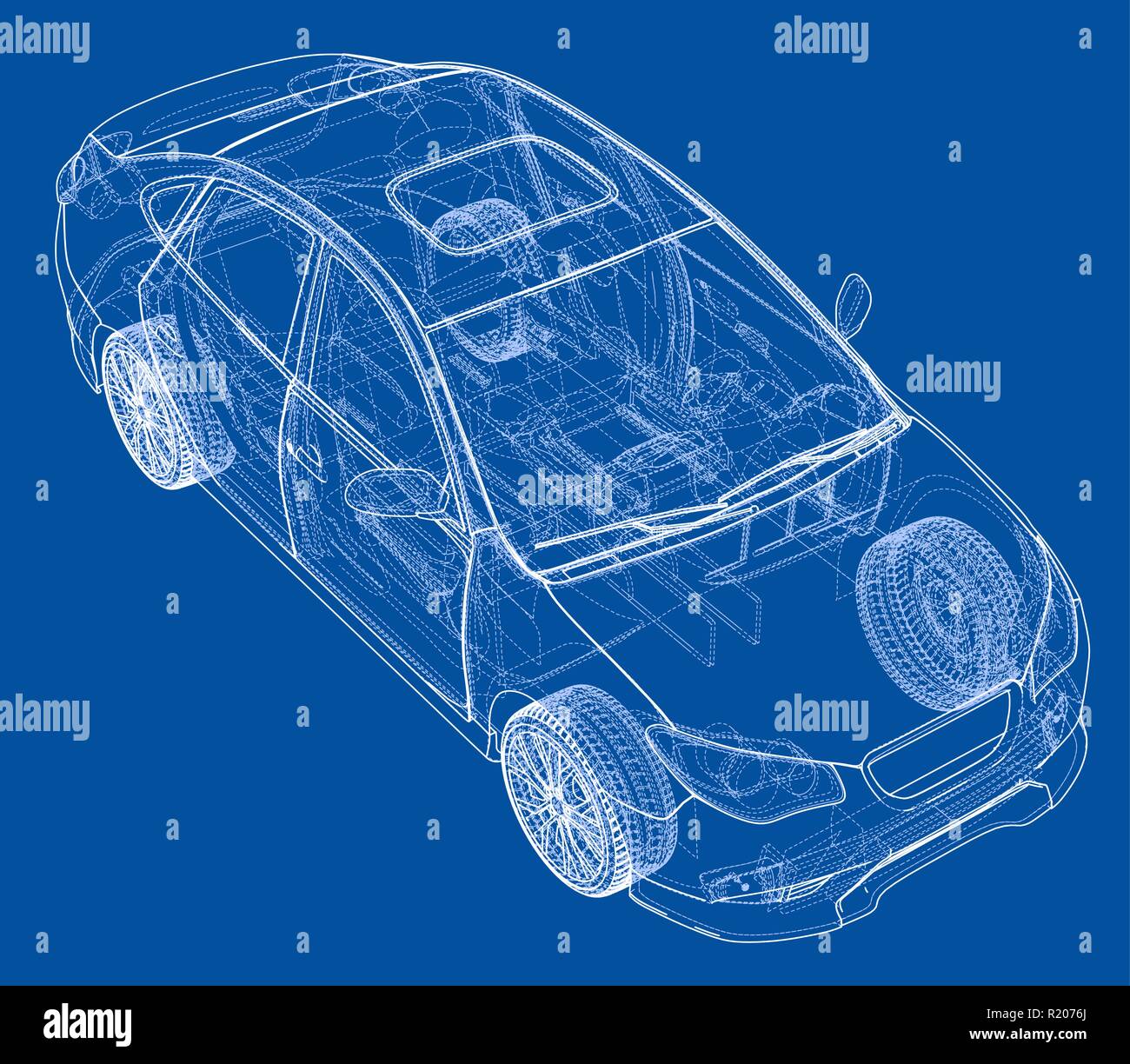 Concept car. Vector rendering of 3d Stock Vector Image & Art - Alamy