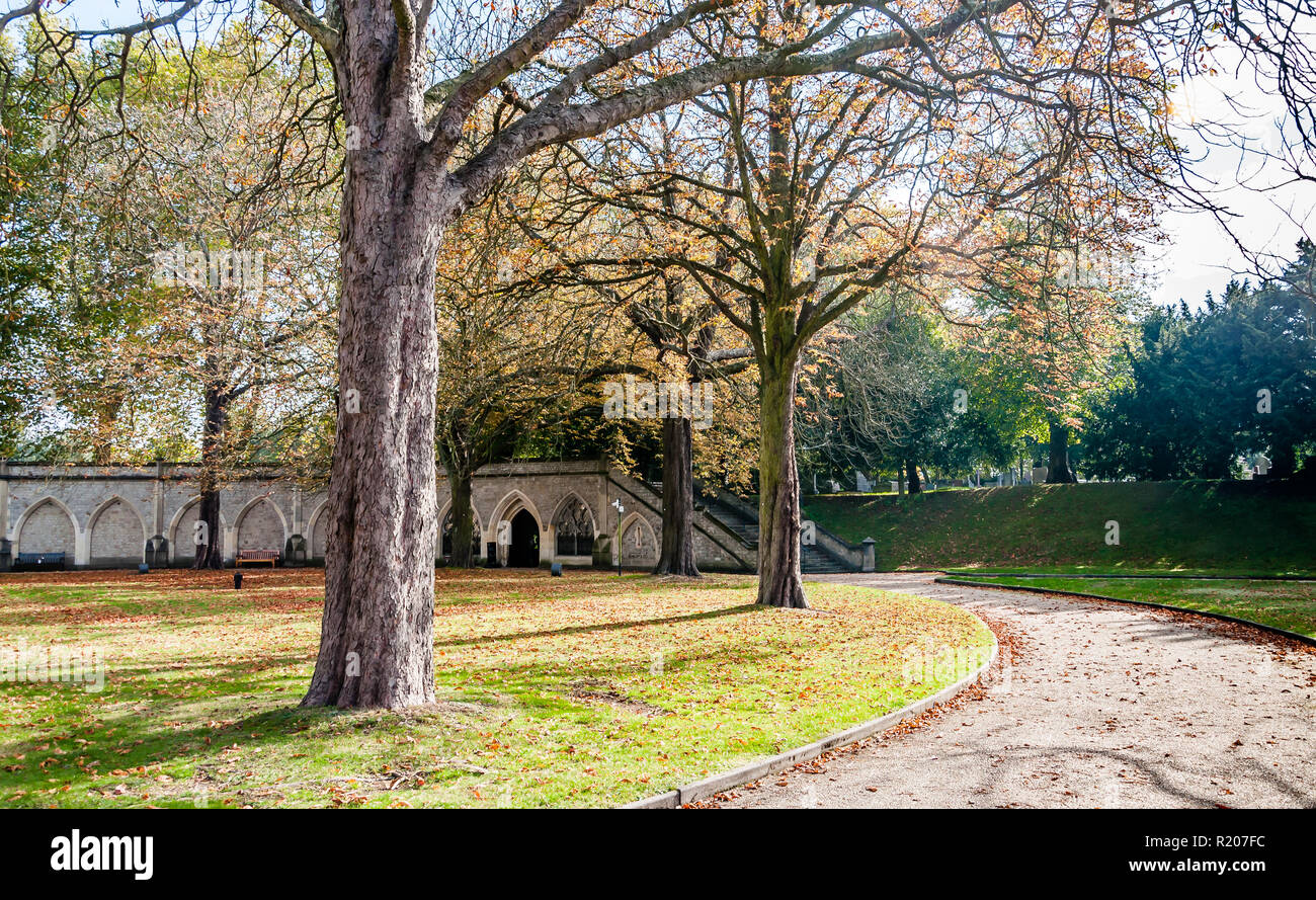 Catacombs,City of London Cemetery and Crematorium Stock Photo - Alamy