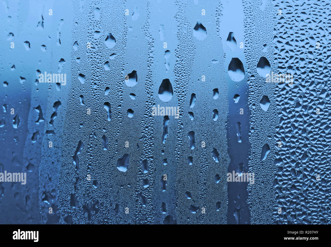 natural large and fine water drops on glass Stock Photo - Alamy