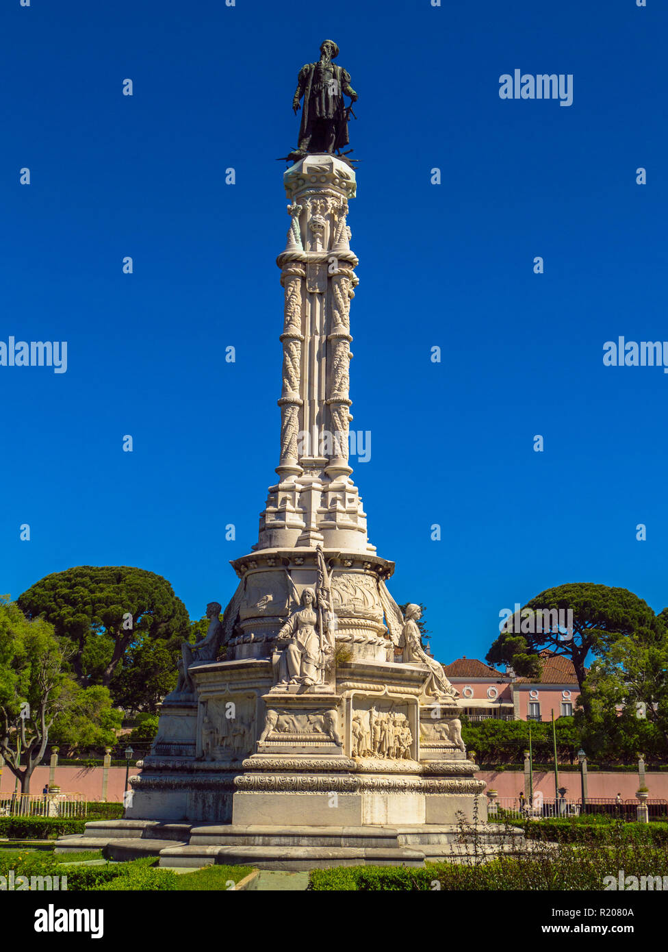 Albuquerque monument in the Garden of Alfonso de Albuquerque,Lisbon ...