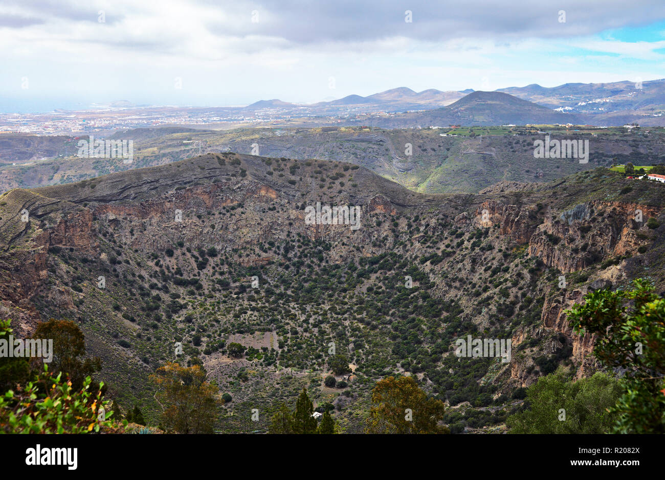 In the Caldera de Bandama of Gran Canaria (Spain). An ancient dried out ...