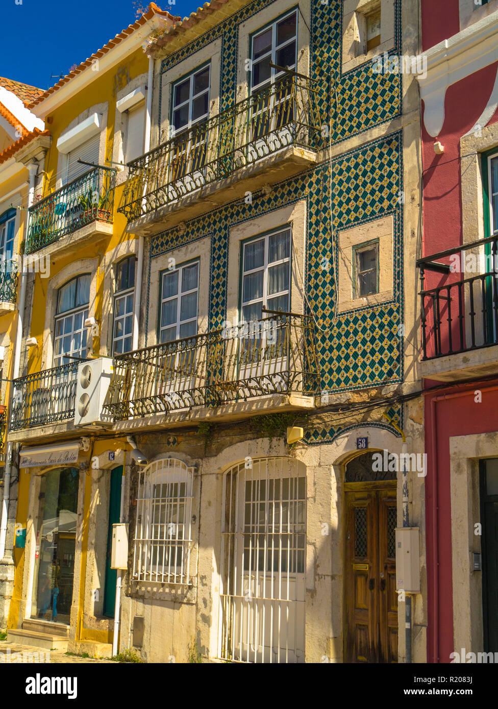 traditional tiled buildings, Lisbon,Portugal,Europe Stock Photo - Alamy