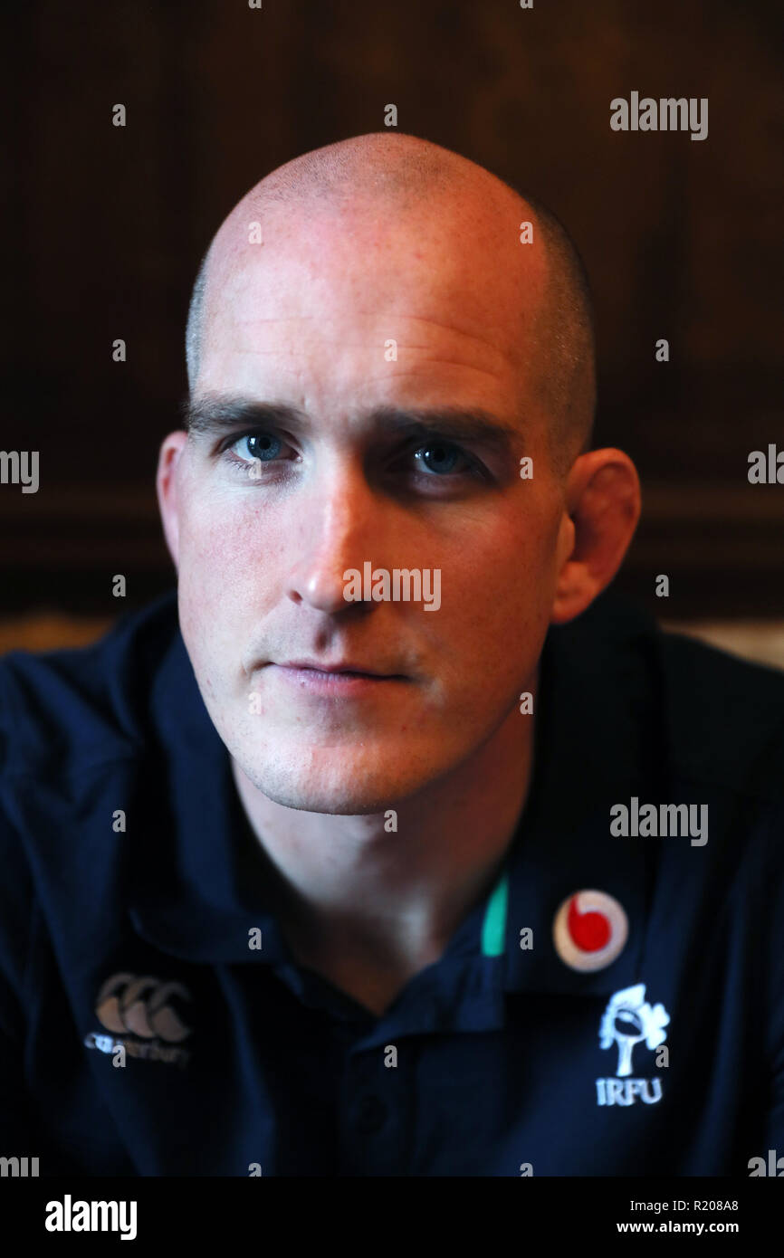 Ireland's Devin Toner poses for a picture after a press conference at ...