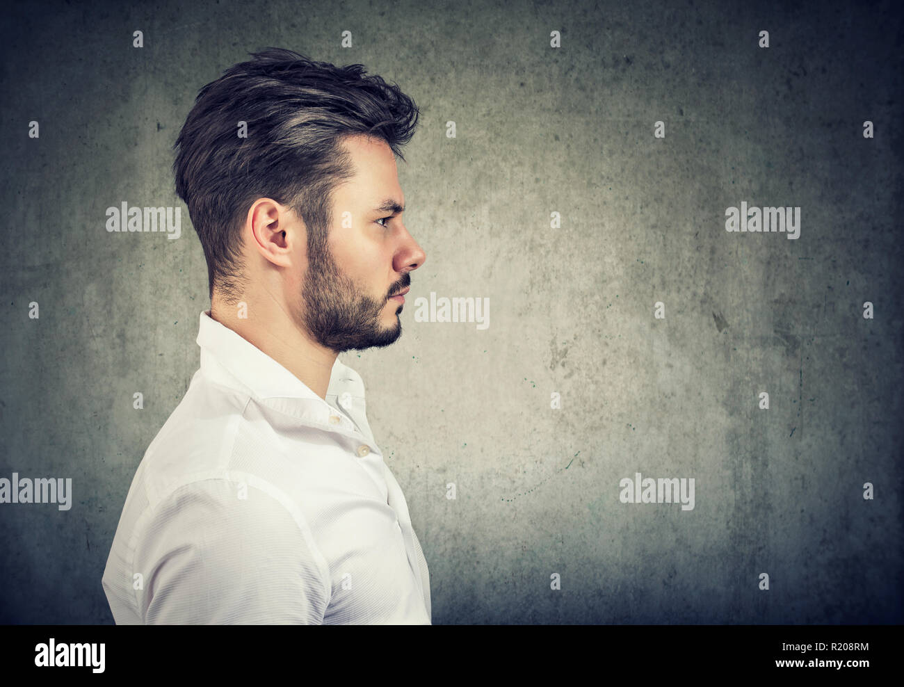 Side profile handsome businessman beard hi-res stock photography and ...