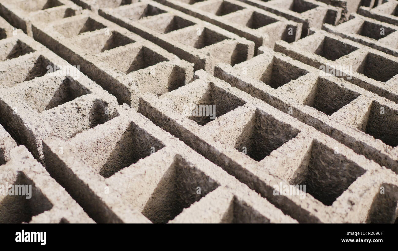 Brick forms. Production of bricks from volcanic ash in the Philippine ...