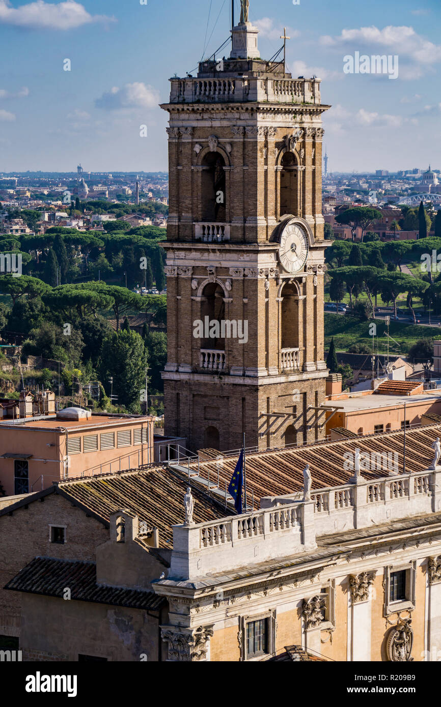 Aerial view at Palazzo Senatorio in Rome, Italy Stock Photo - Alamy