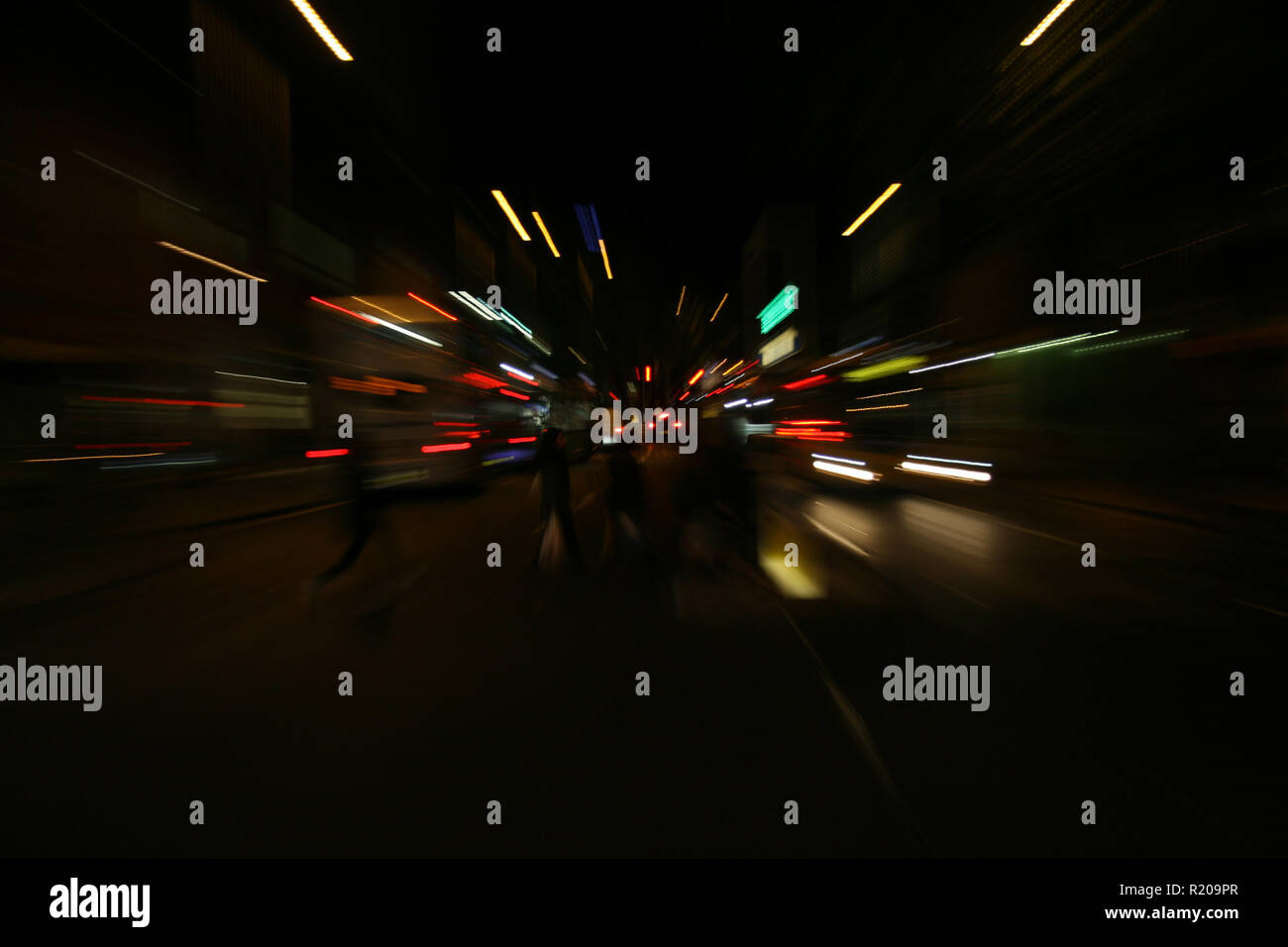 Light Trail Long Exposure Nottingham Night Stock Photo - Alamy