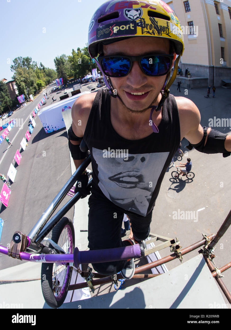 KAZAKHSTAN ALMATY - AUGUST 28, 2016: Urban extreme competition, where ...