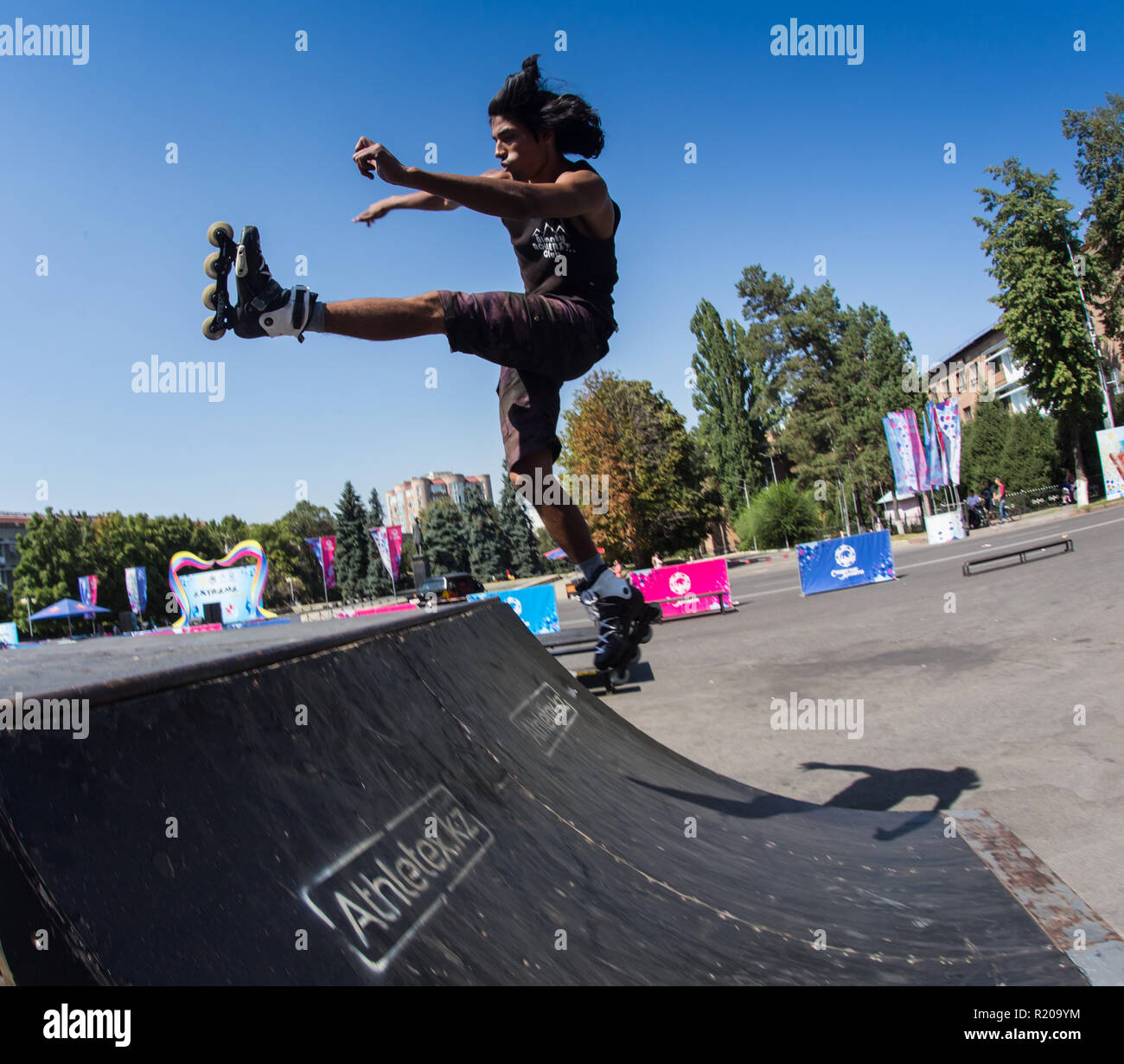 Inline skates and jump hi-res stock photography and images - Alamy