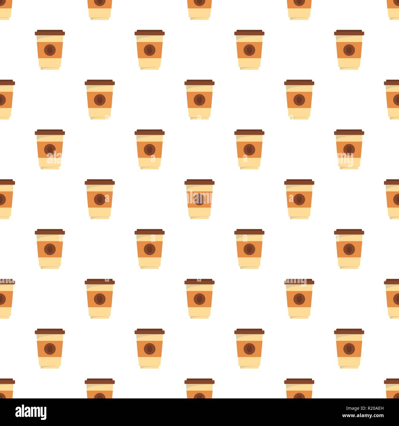 Coffee plastic cup pattern seamless in flat style for any design Stock ...